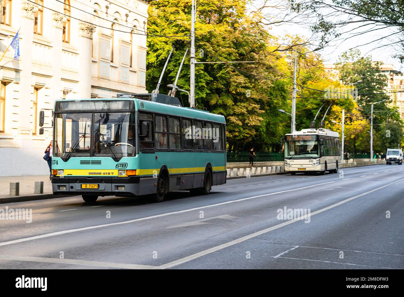 Bus in traffic. STB public transport Bucharest, Romania, 2022 Stock ...
