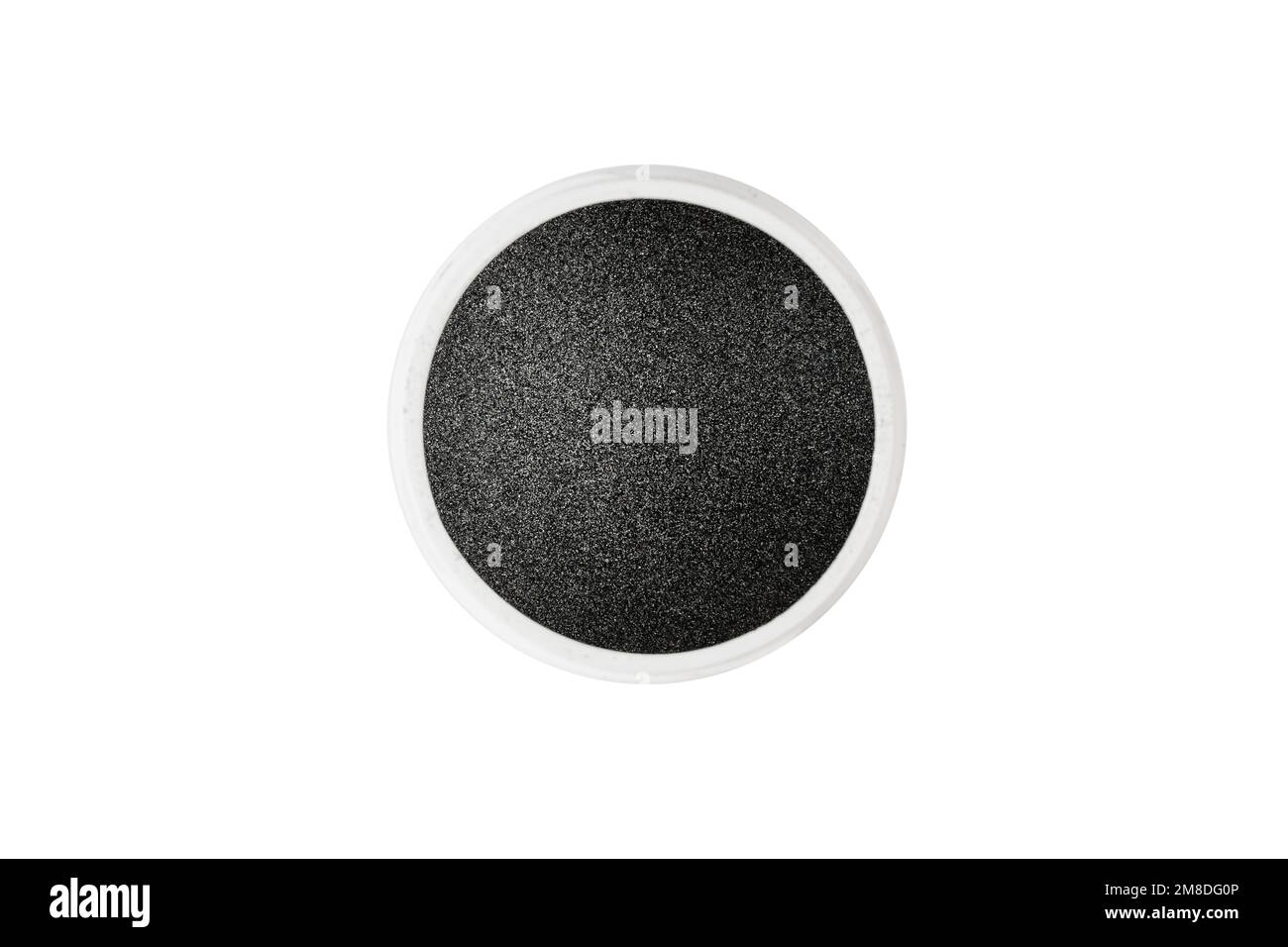 Silicon carbide powder close-up isolated on white background. Silicon ...