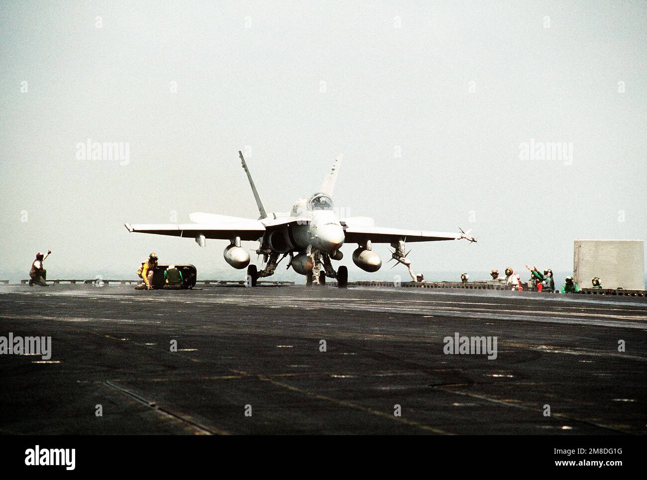 A Strike Fighter Squadron 113 (VFA-113) F/A-18C Hornet aircraft is ...