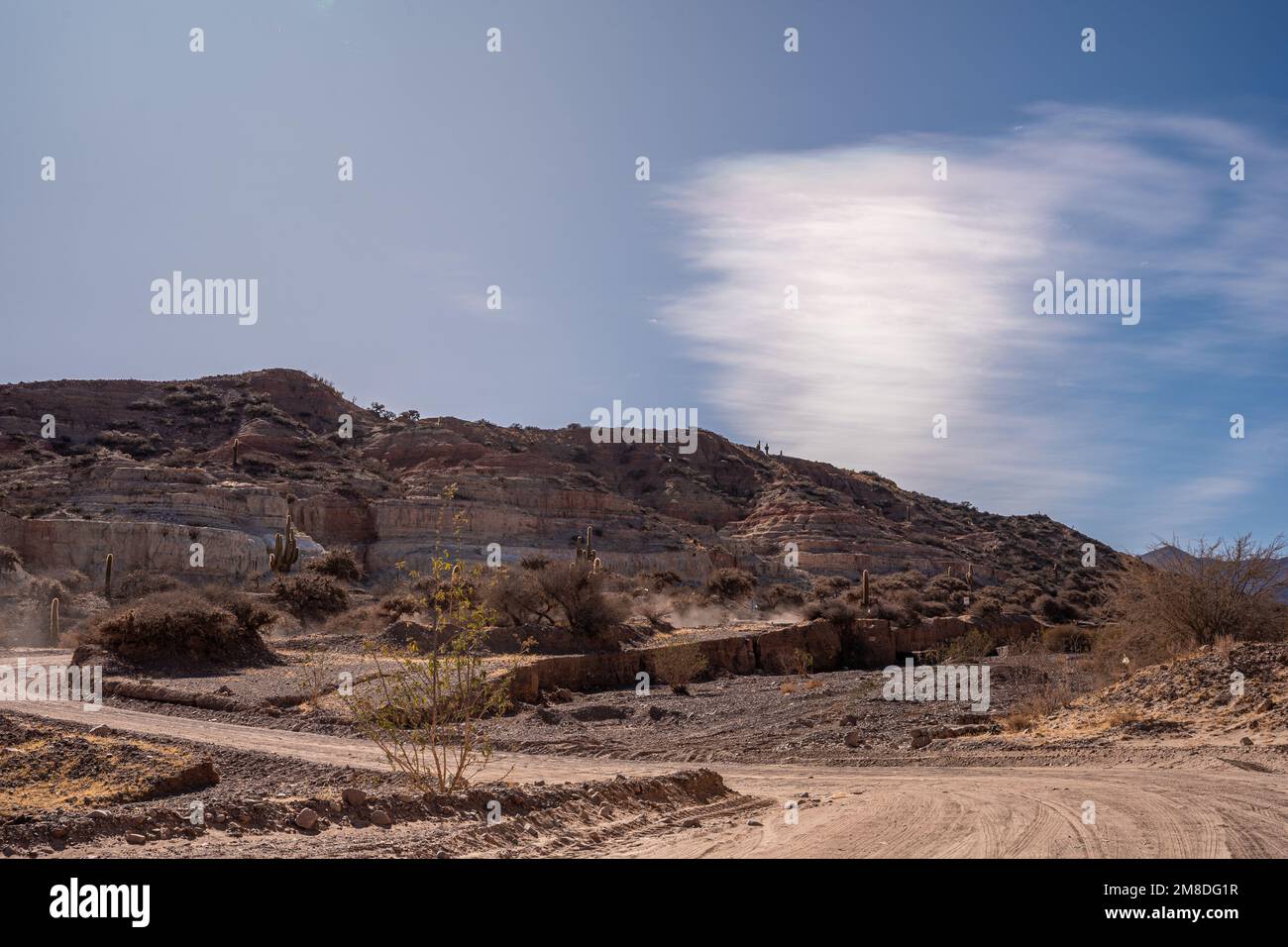 The road leading to the Seven Colors Hill in the village of Purmamarca ...