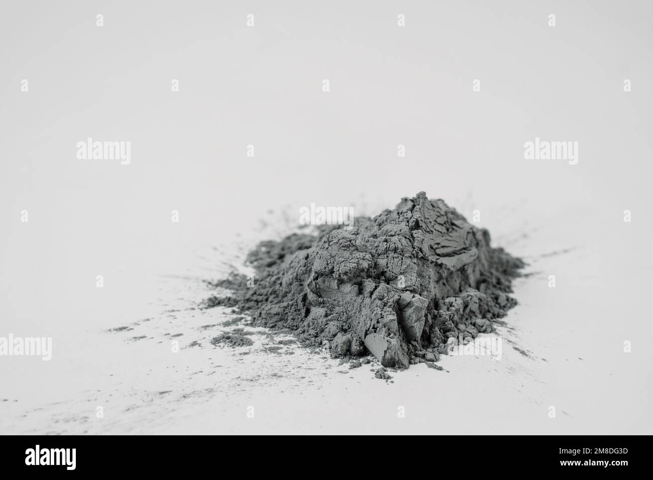 Silicon carbide powder close-up isolated on white background. Silicon ...