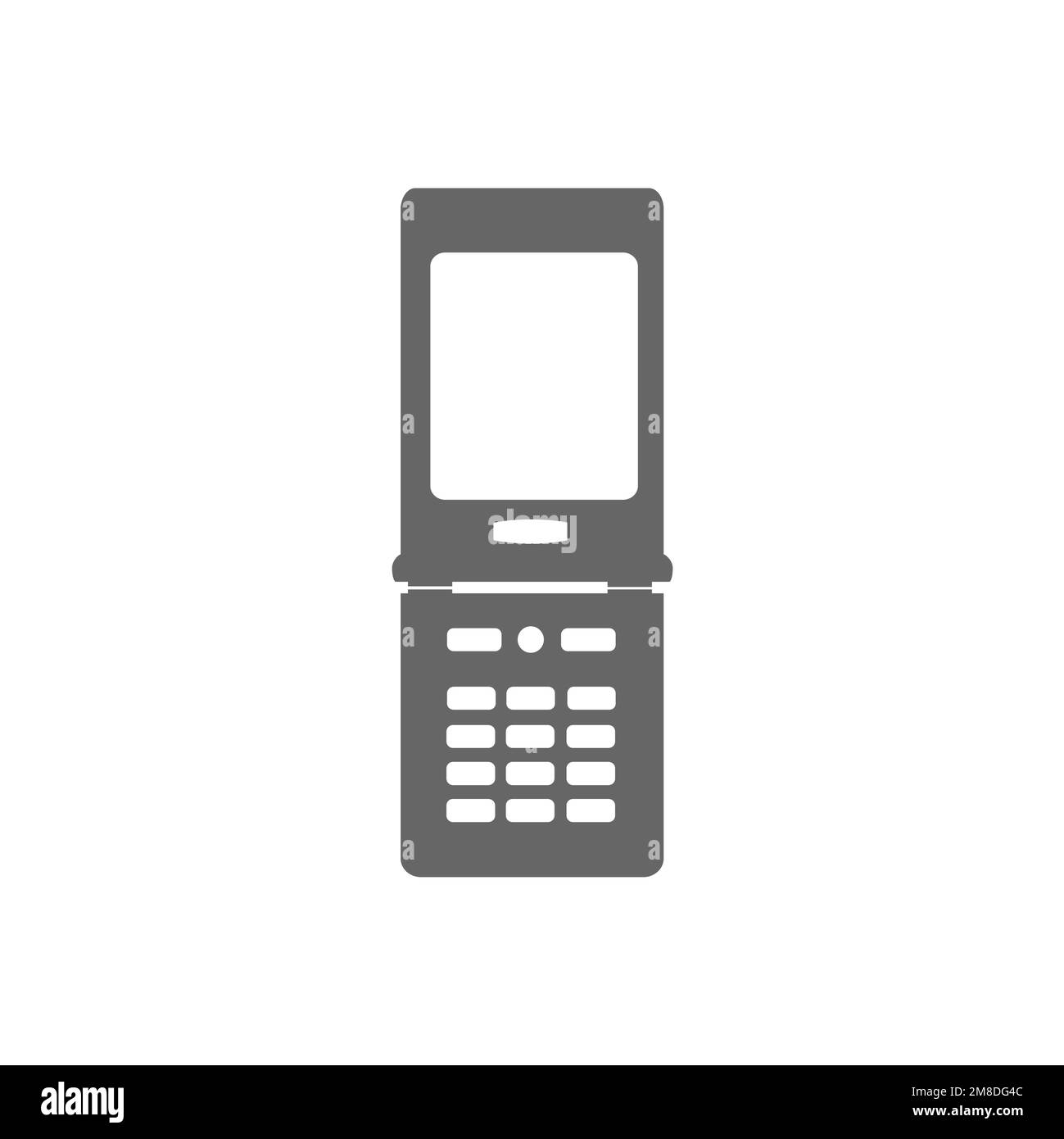 Vintage flip phone icons, common graphic resources, vector ...