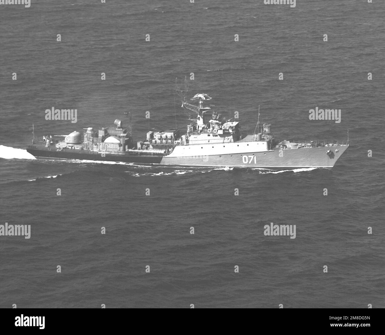 A starboard view of a Soviet Grisha V class light frigate underway ...