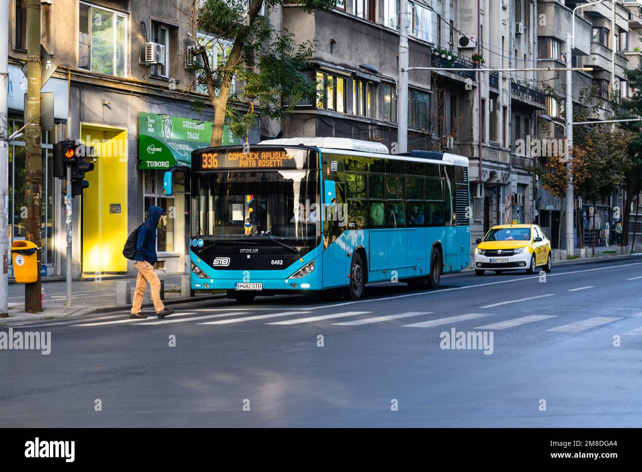 Bus in traffic. STB public transport Bucharest, Romania, 2022 Stock ...