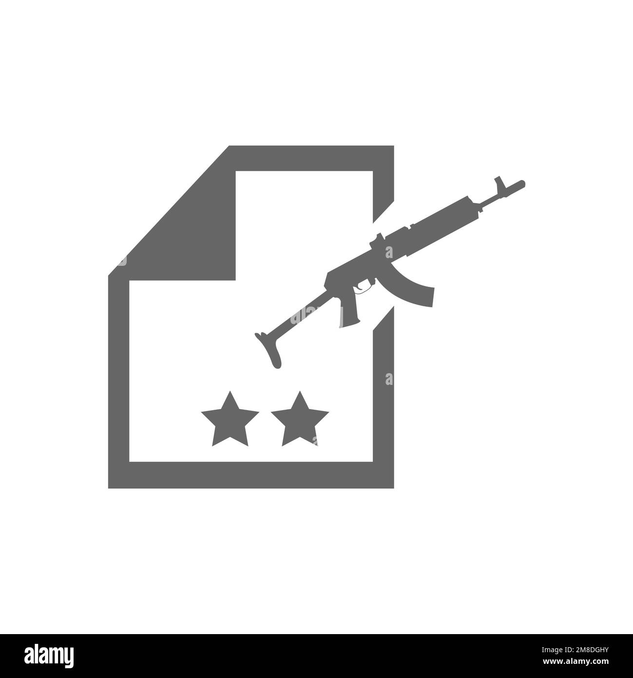 Icon of gun license, common graphic resources, vector illustrations ...