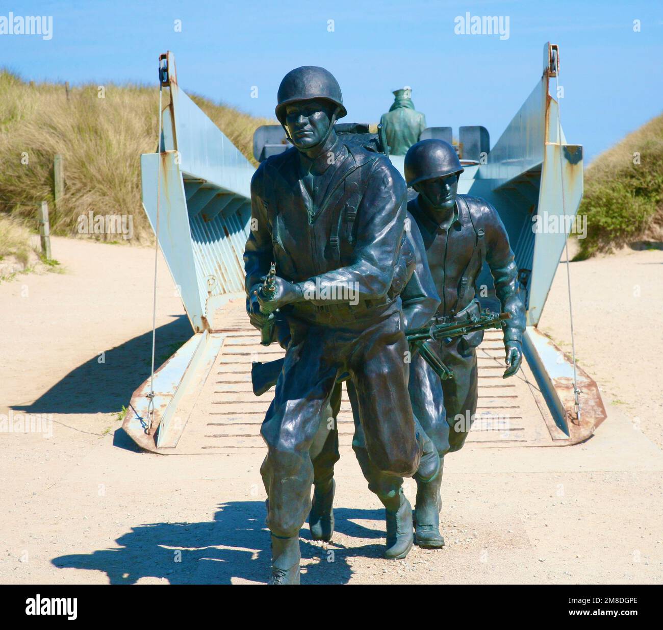 A view of the Higgins Boat Memorial at Utah beach, Normandy, France ...