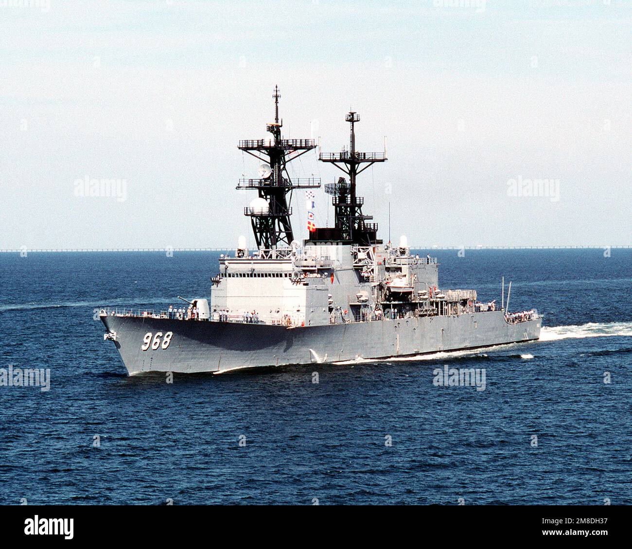 A port bow view of the destroyer USS ARTHUR W. RADFORD (DD-968 ...