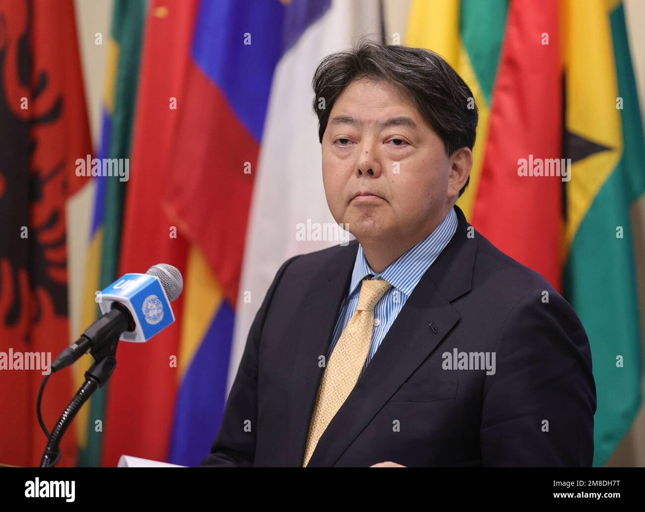 United Nations, New York, USA, April 05, 2023 - Hayashi Yoshimasa ...