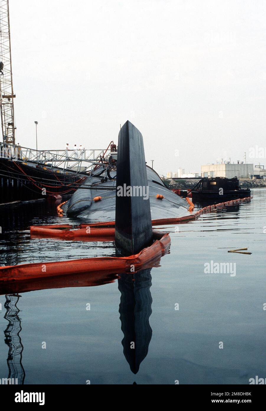 A stern view of the nuclear-powered strategic missile submarine USS ...