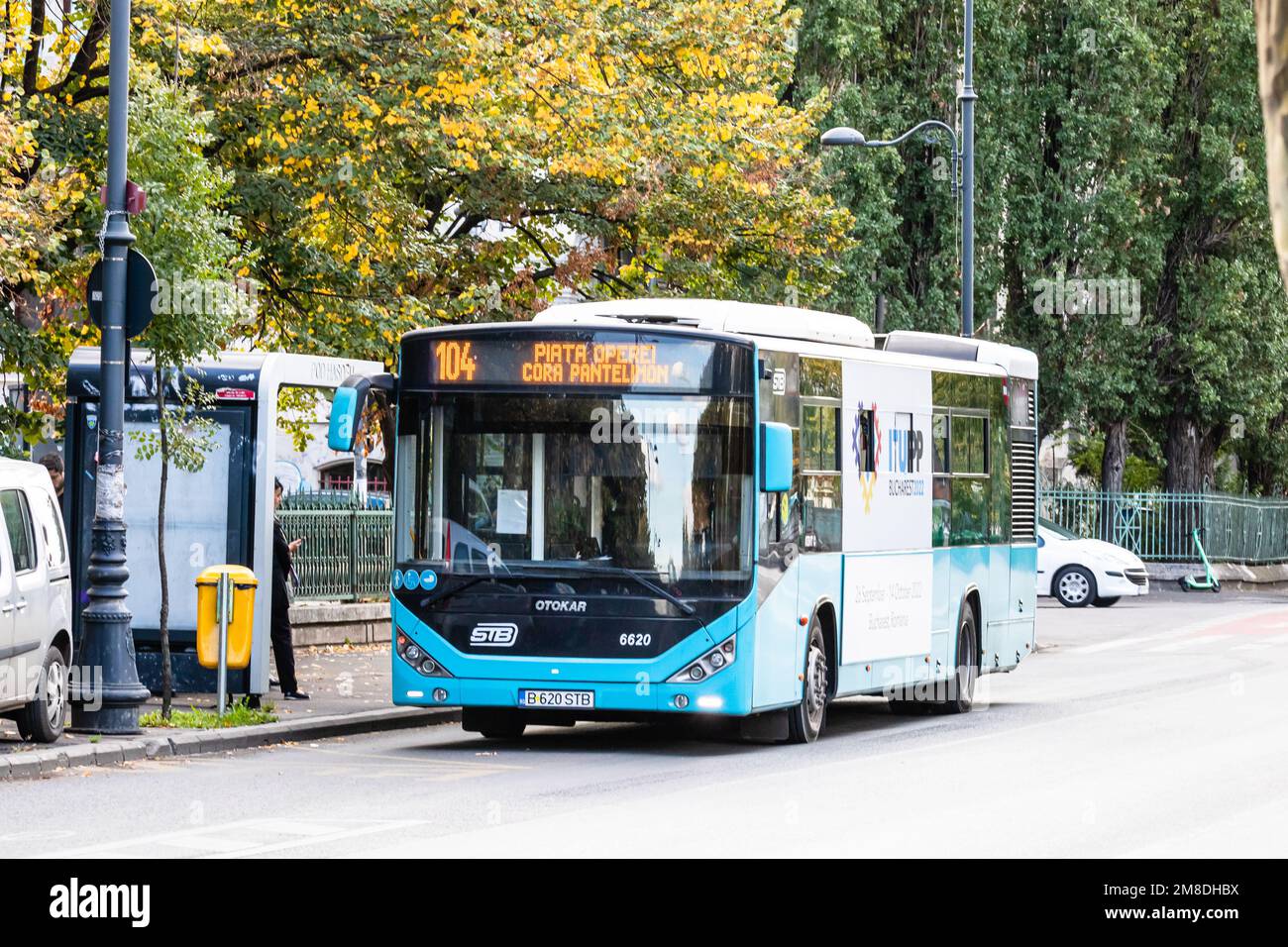 Bus in traffic. STB public transport Bucharest, Romania, 2022 Stock ...