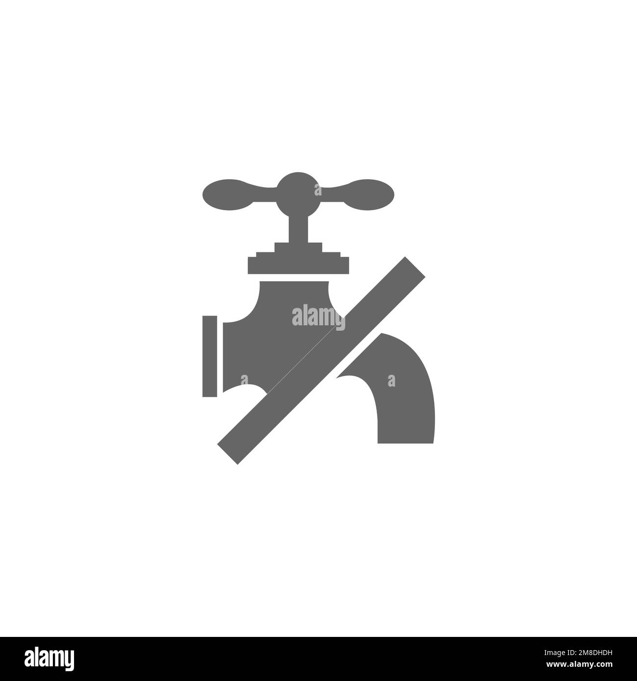 Stop using water icon, common graphic resources, vector illustration ...