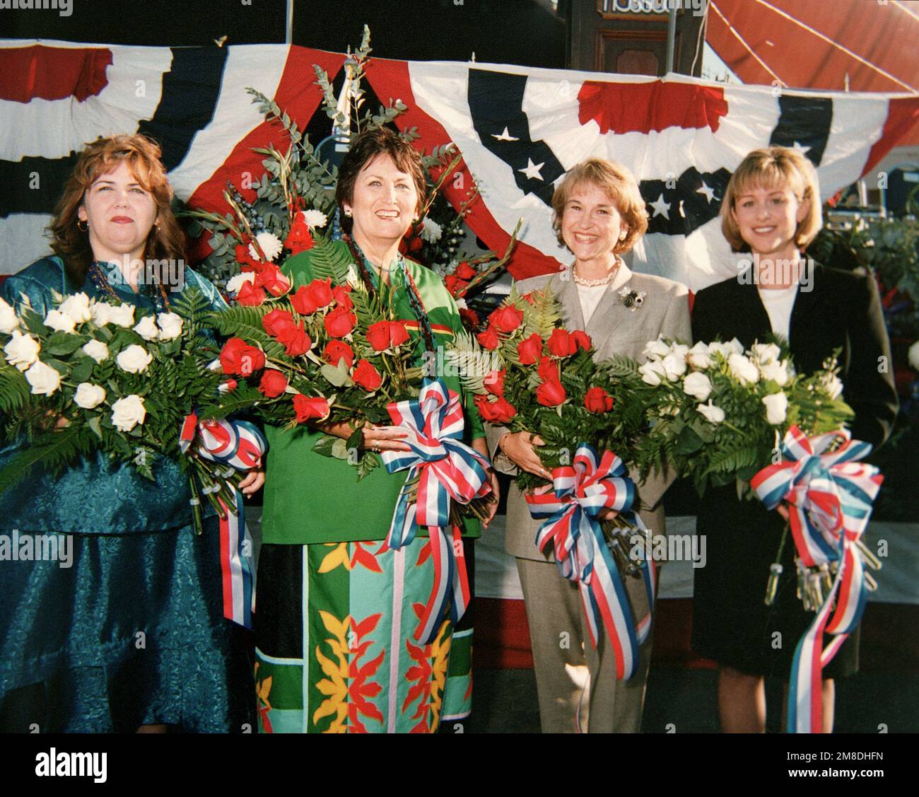 View of the immediate christening party for the MSC (Military Sealift ...
