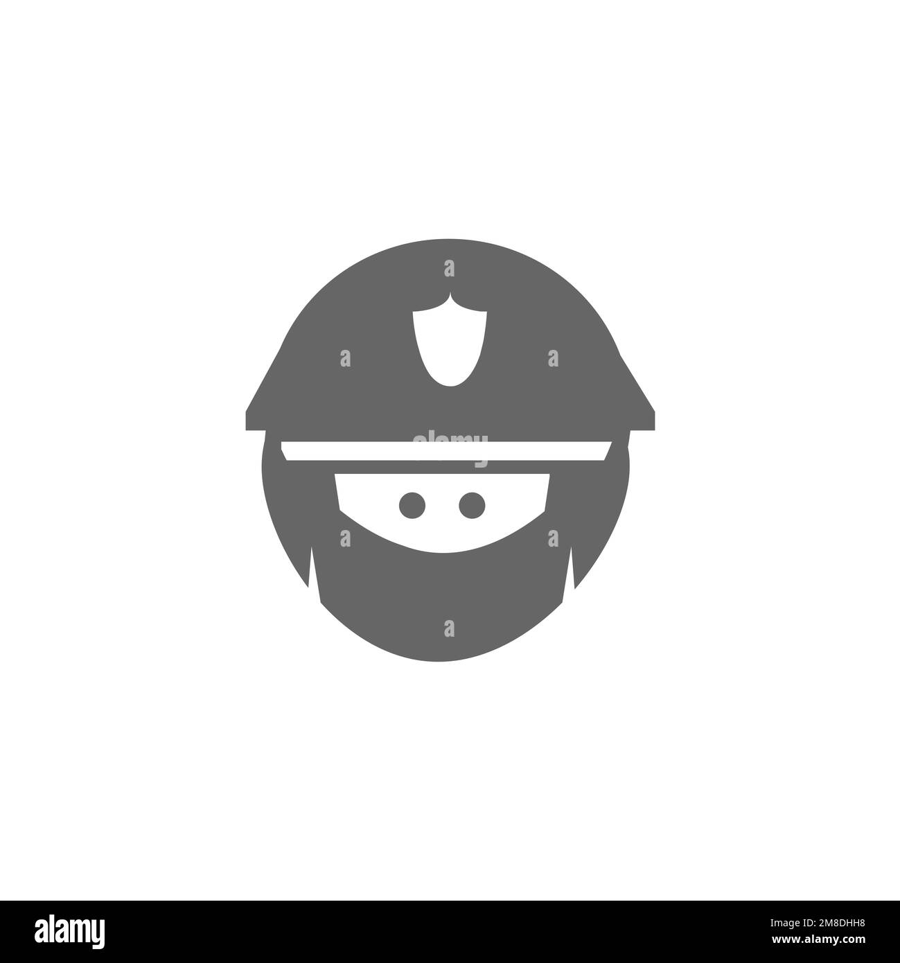 Police officer icons, common graphic resources, vector illustrations ...