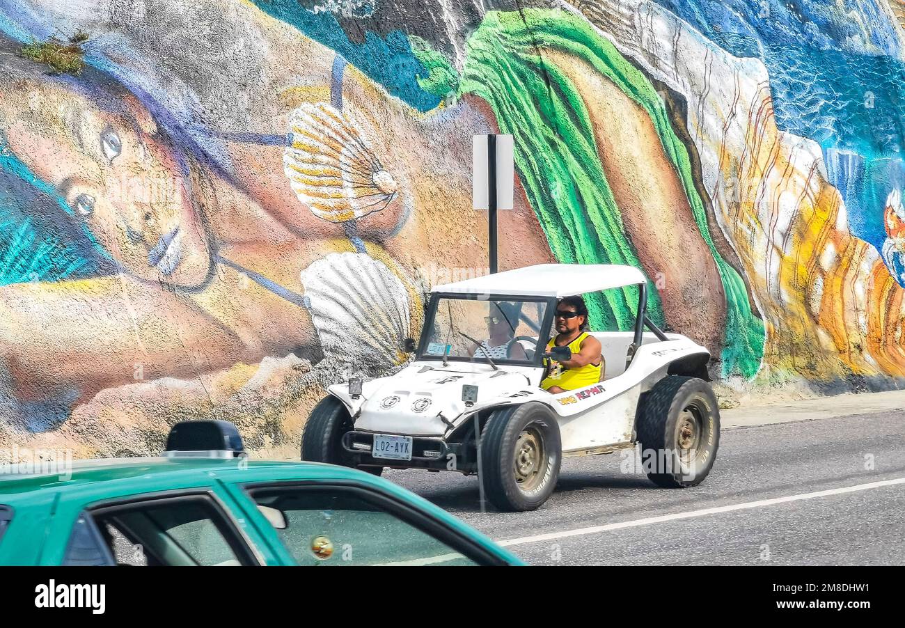 Colorful streets cars high traffic stores people buildings and trade in ...