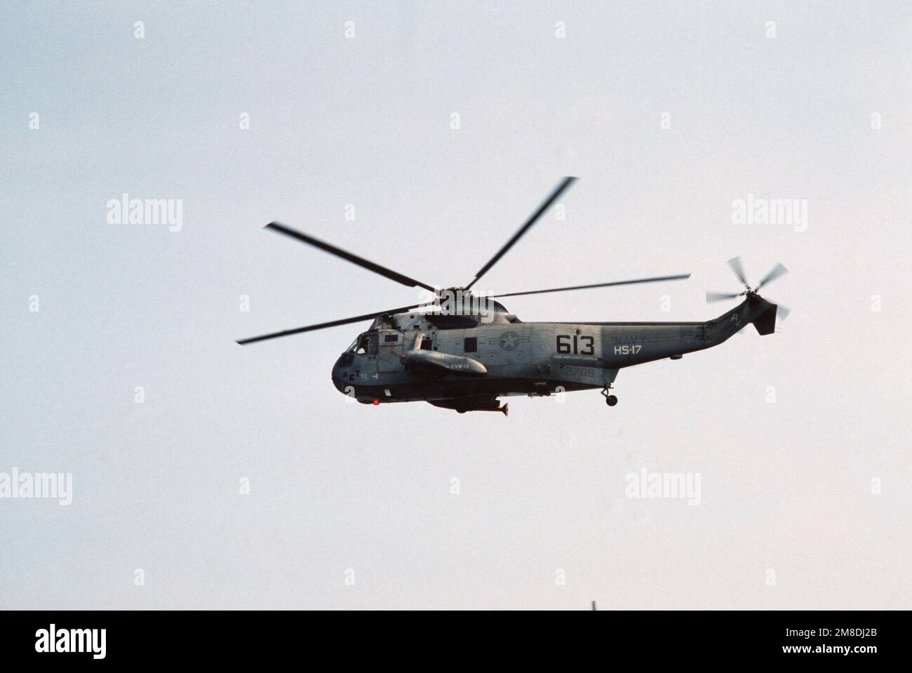 A Helicopter Anti-submarine Squadron 17 (HS-17) SH-3H Sea King ...