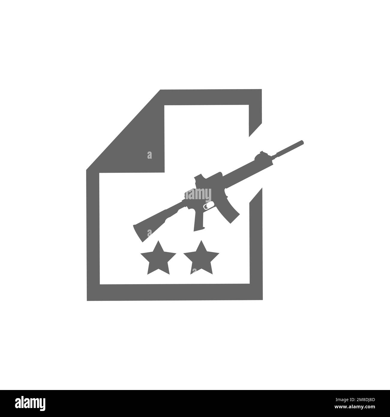 Icon of gun license, common graphic resources, vector illustrations ...