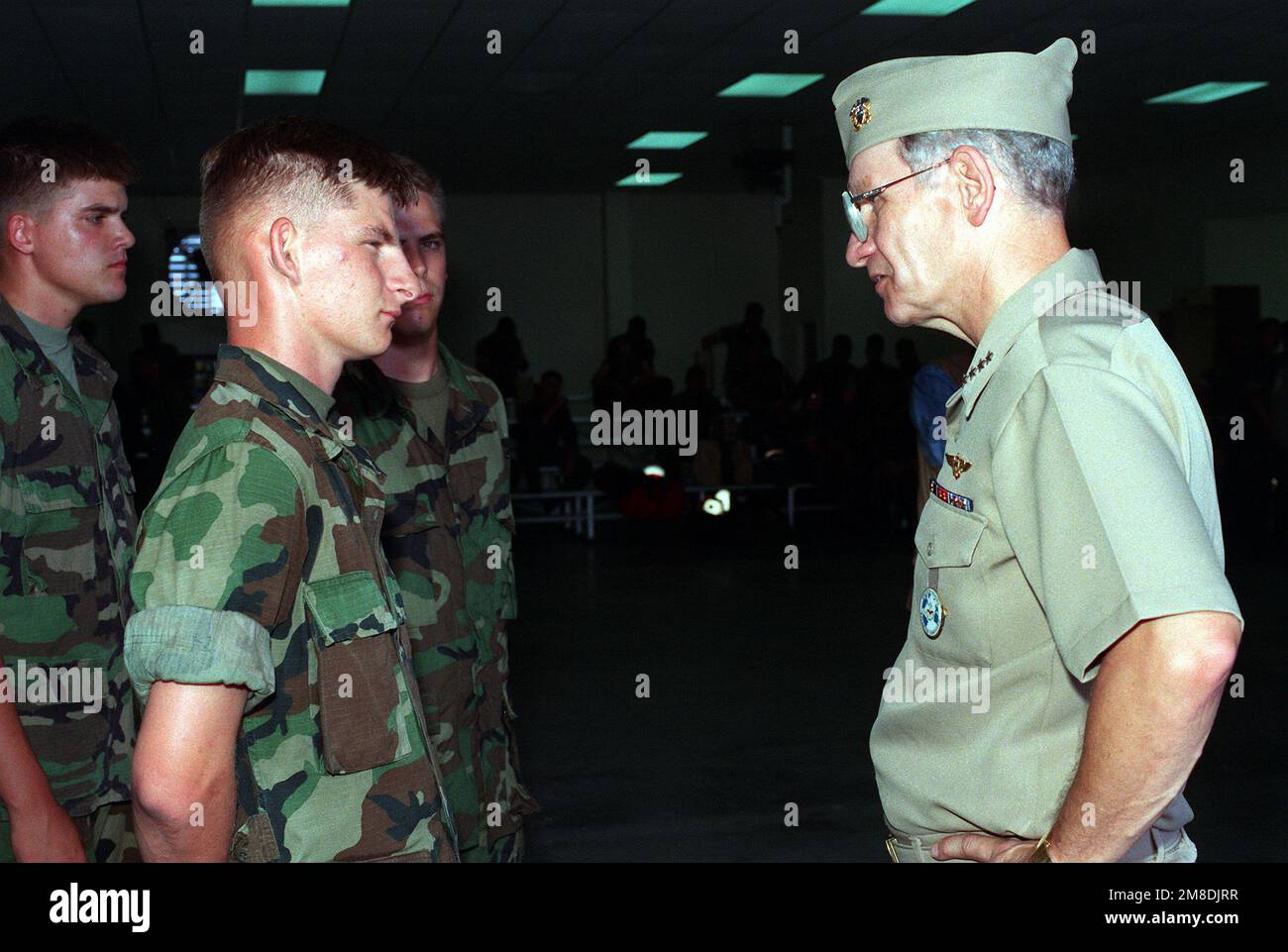 Adm. Leon A. Edney, right, commander in chief, U.S. Atlantic Command ...