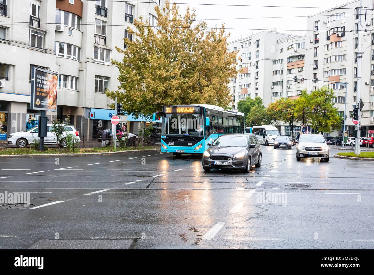 Bus in traffic. STB public transport Bucharest, Romania, 2022 Stock ...