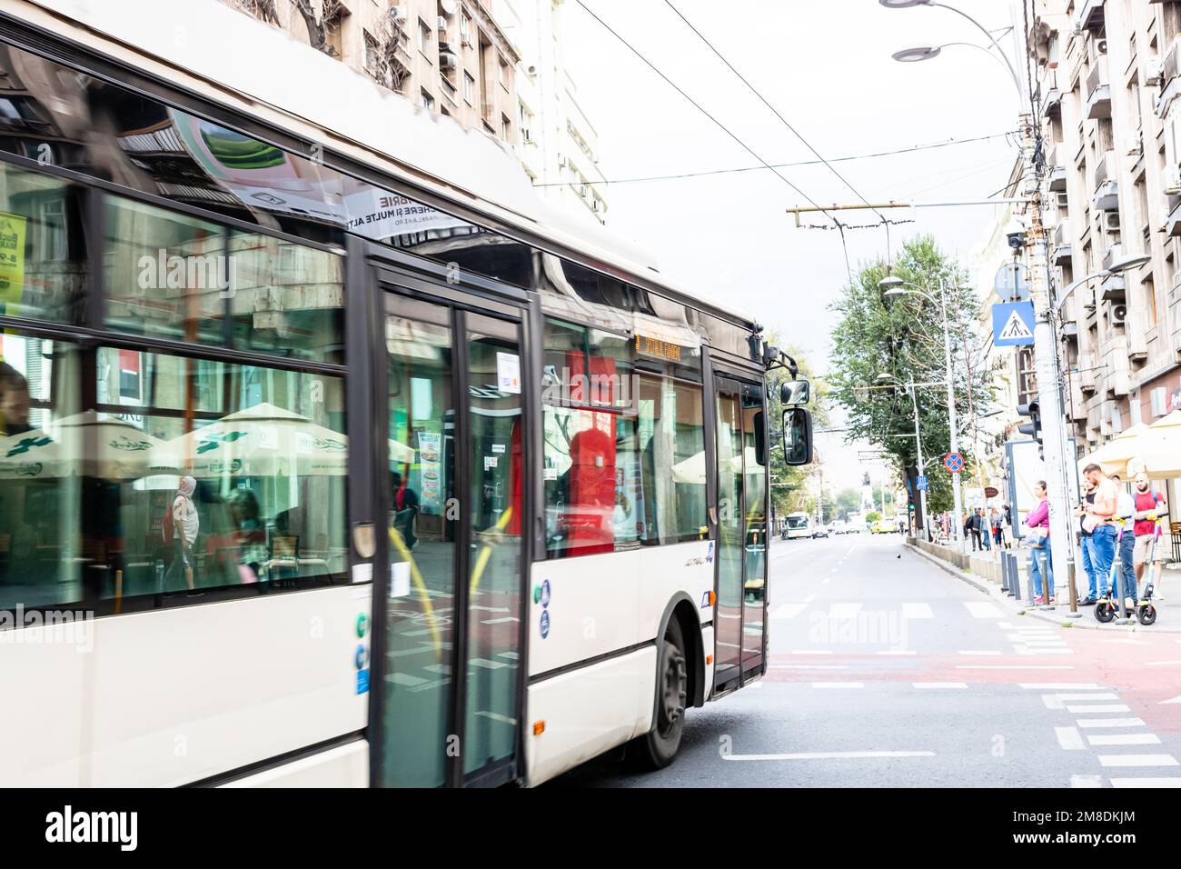 Bus in traffic. STB public transport Bucharest, Romania, 2022 Stock ...