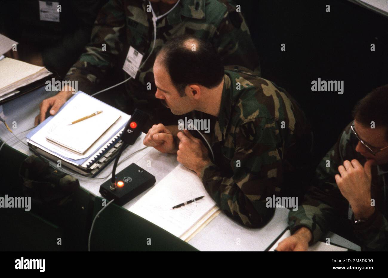 An Army officer speaks during a planning conference for Operation ...