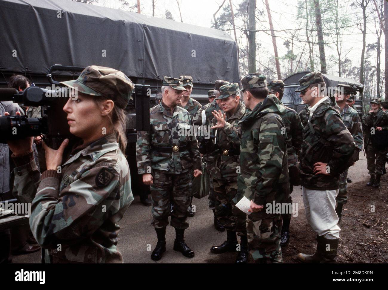 General Crosbie E. Saint, center, Commander, United States Army Europe ...