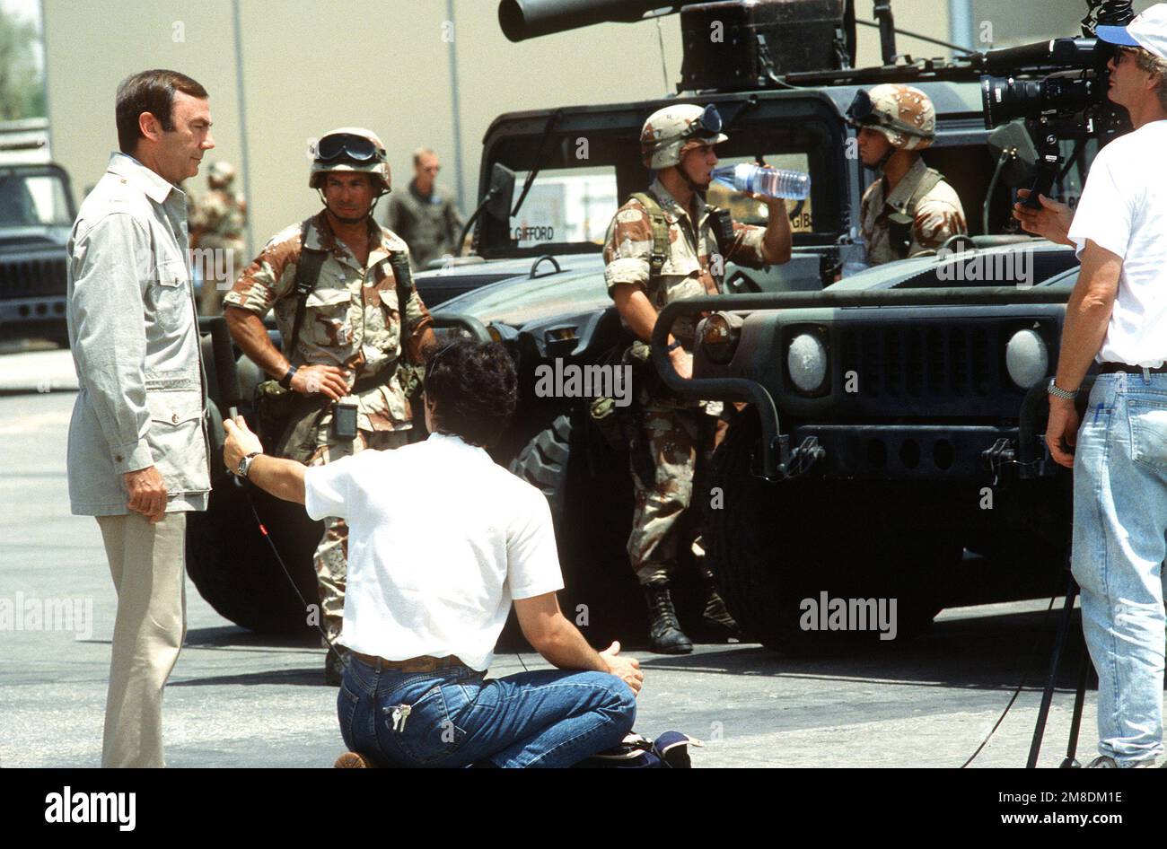 Television anchorman Sam Donaldson reports during Operation Desert ...