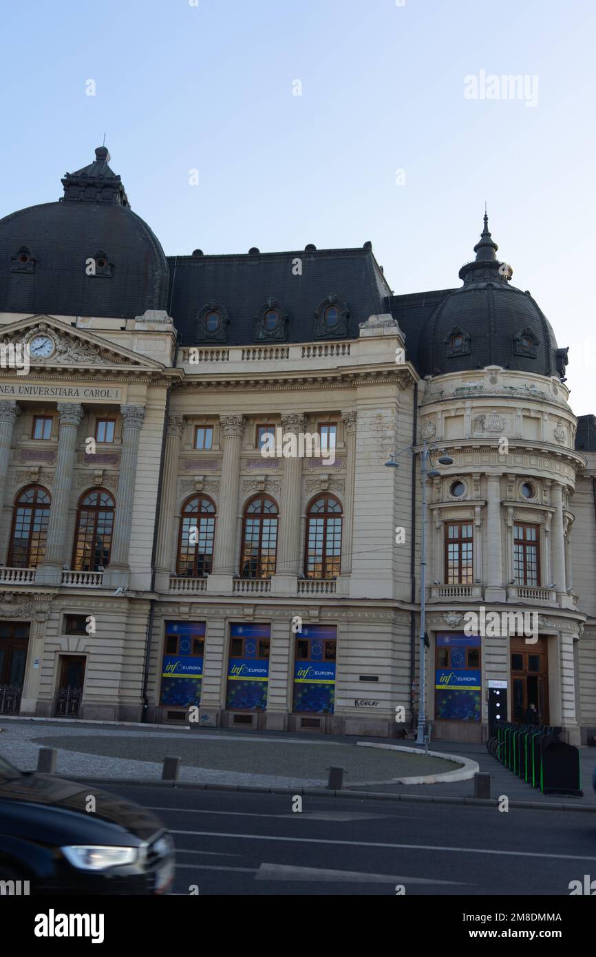 The National Library located on Calea Victoriei in Bucharest, Romania ...