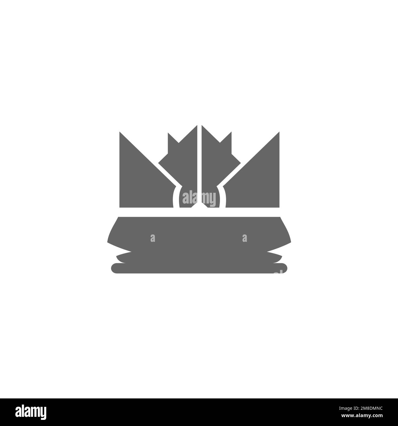 Crown pictogram icon Black and White Stock Photos & Images - Alamy