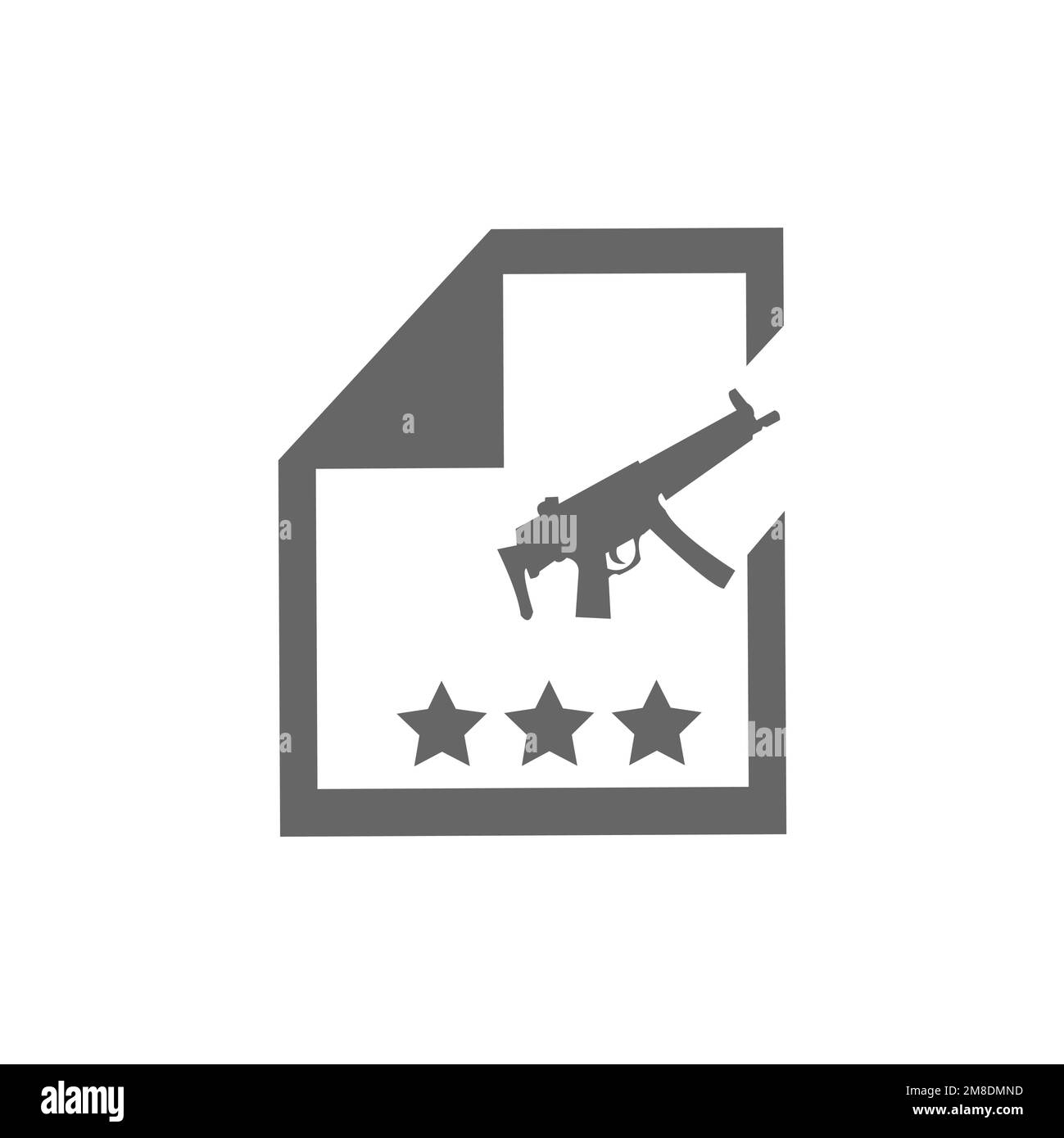 Icon of gun license, common graphic resources, vector illustrations ...