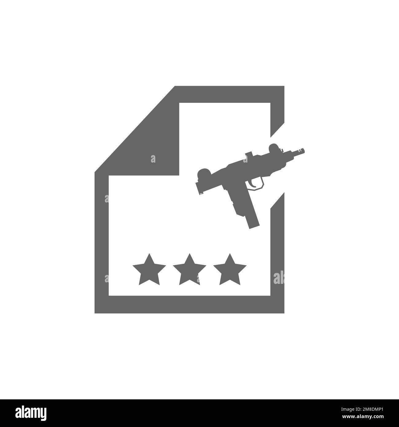 Icon of gun license, common graphic resources, vector illustrations ...