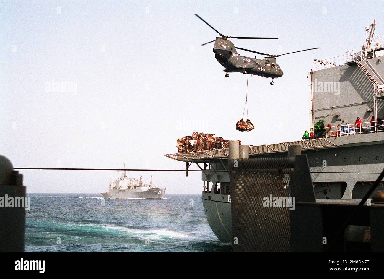 An HH-46A Sea Knight helicopter from Helicopter Combat Support Squadron ...