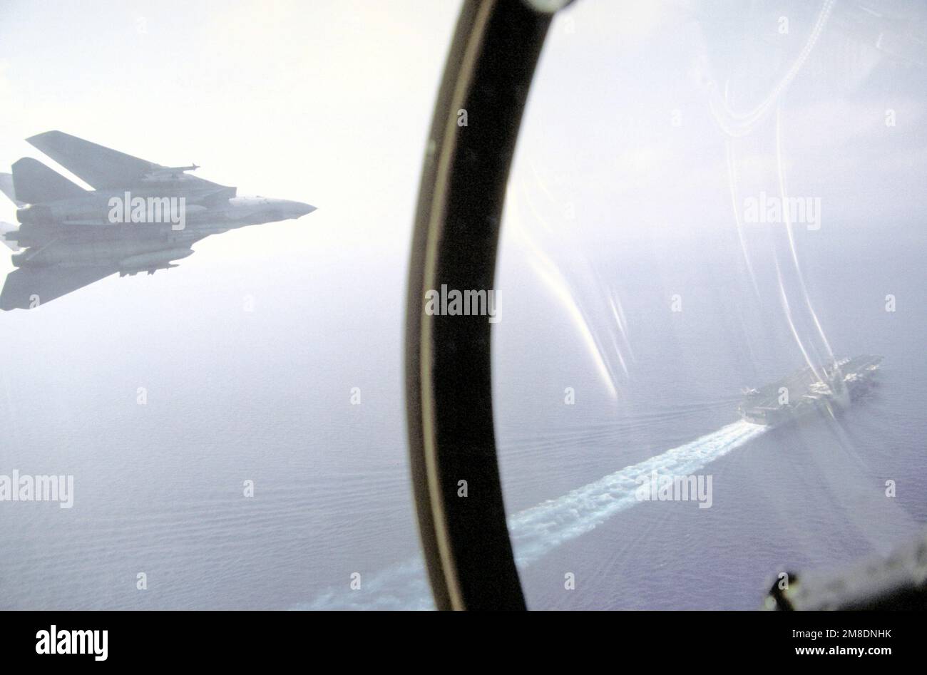 A Fighter Squadron 32 (VF-32) F-14A Tomcat aircraft, its tail hook ...