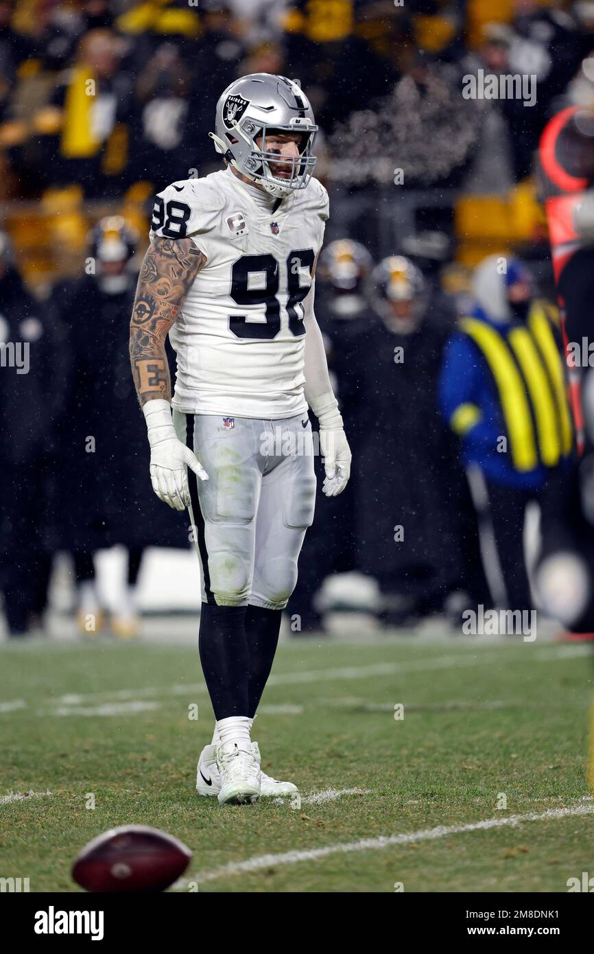 Las Vegas Raiders defensive end Maxx Crosby (98) during an NFL football ...