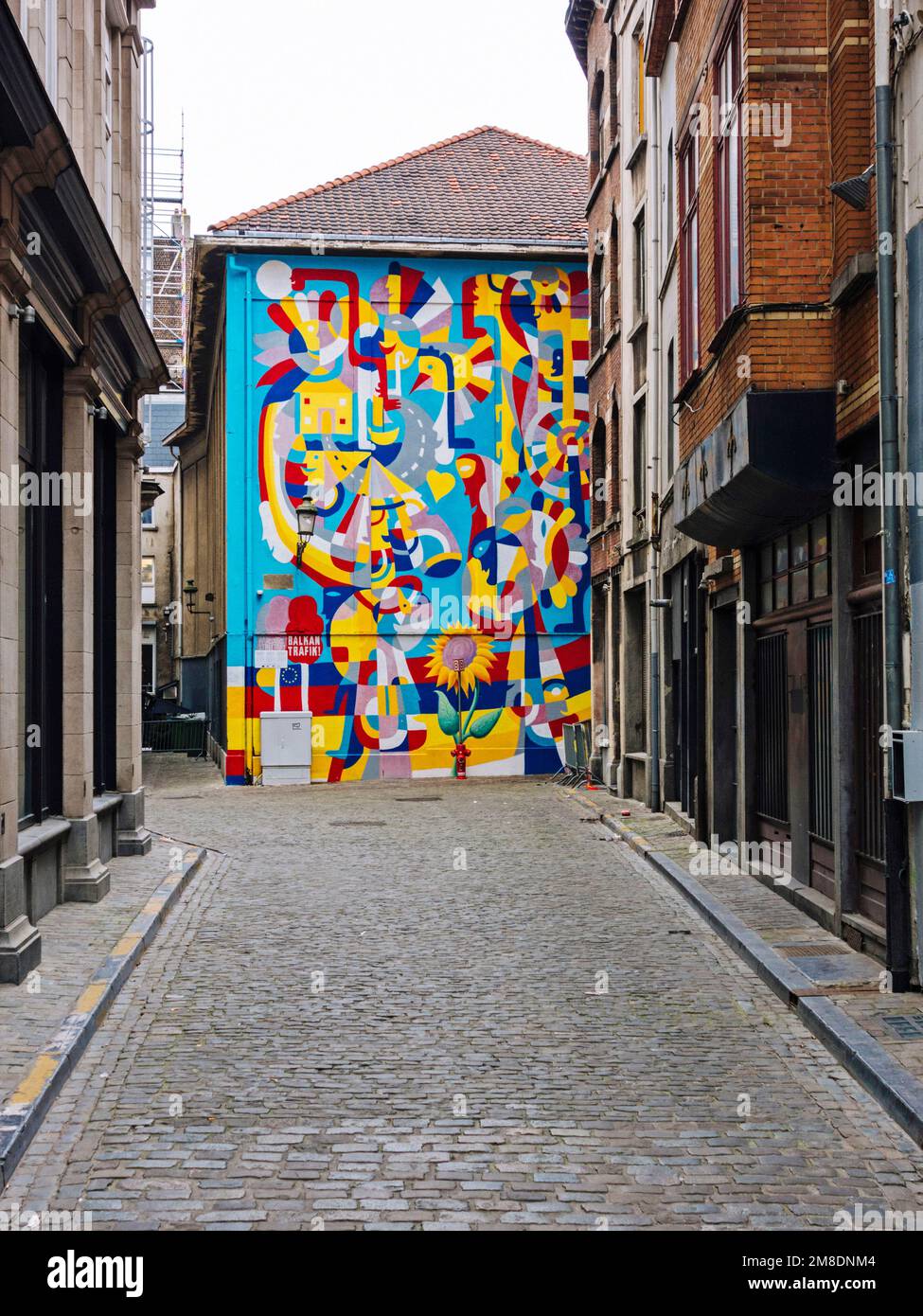Street Art in Bruxelles/Belgium. The city is famous for its graffiti ...
