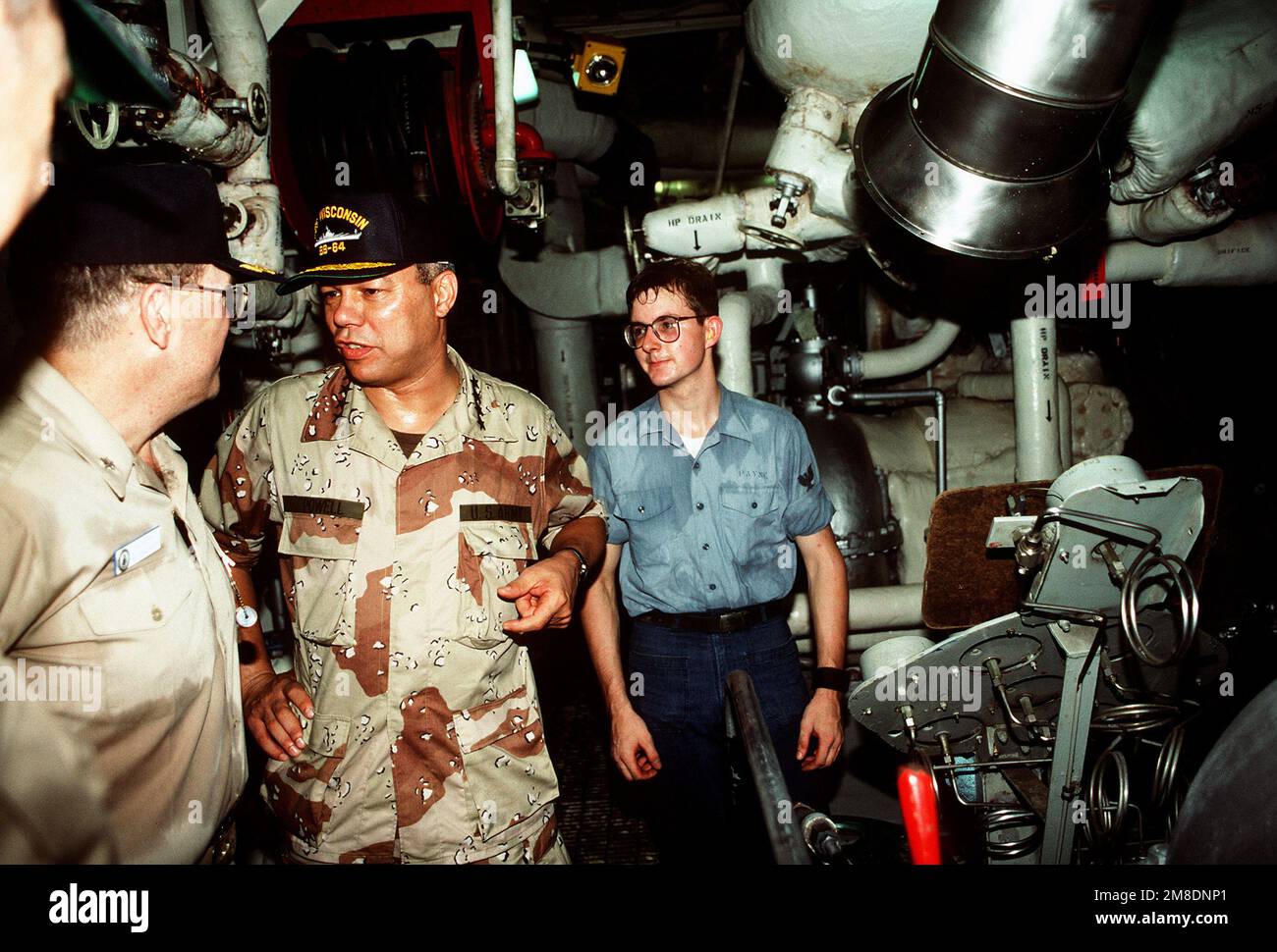 GEN. Colin L. Powell, USA, chairman, Joint Chiefs of STAFF, speaks with ...