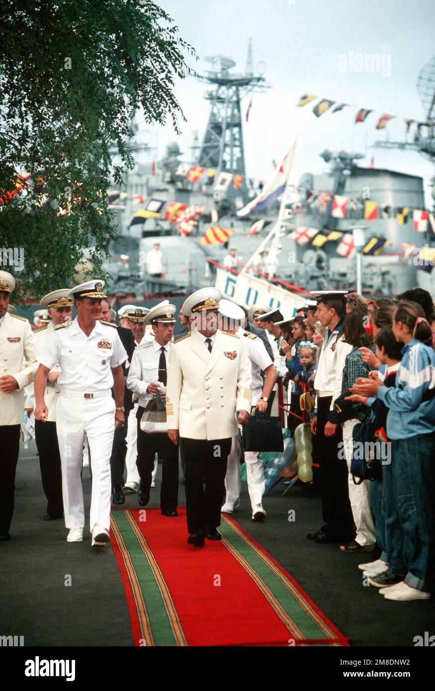 Admiral (ADM) Charles R. Larson, left, Commander in CHIEF, United ...