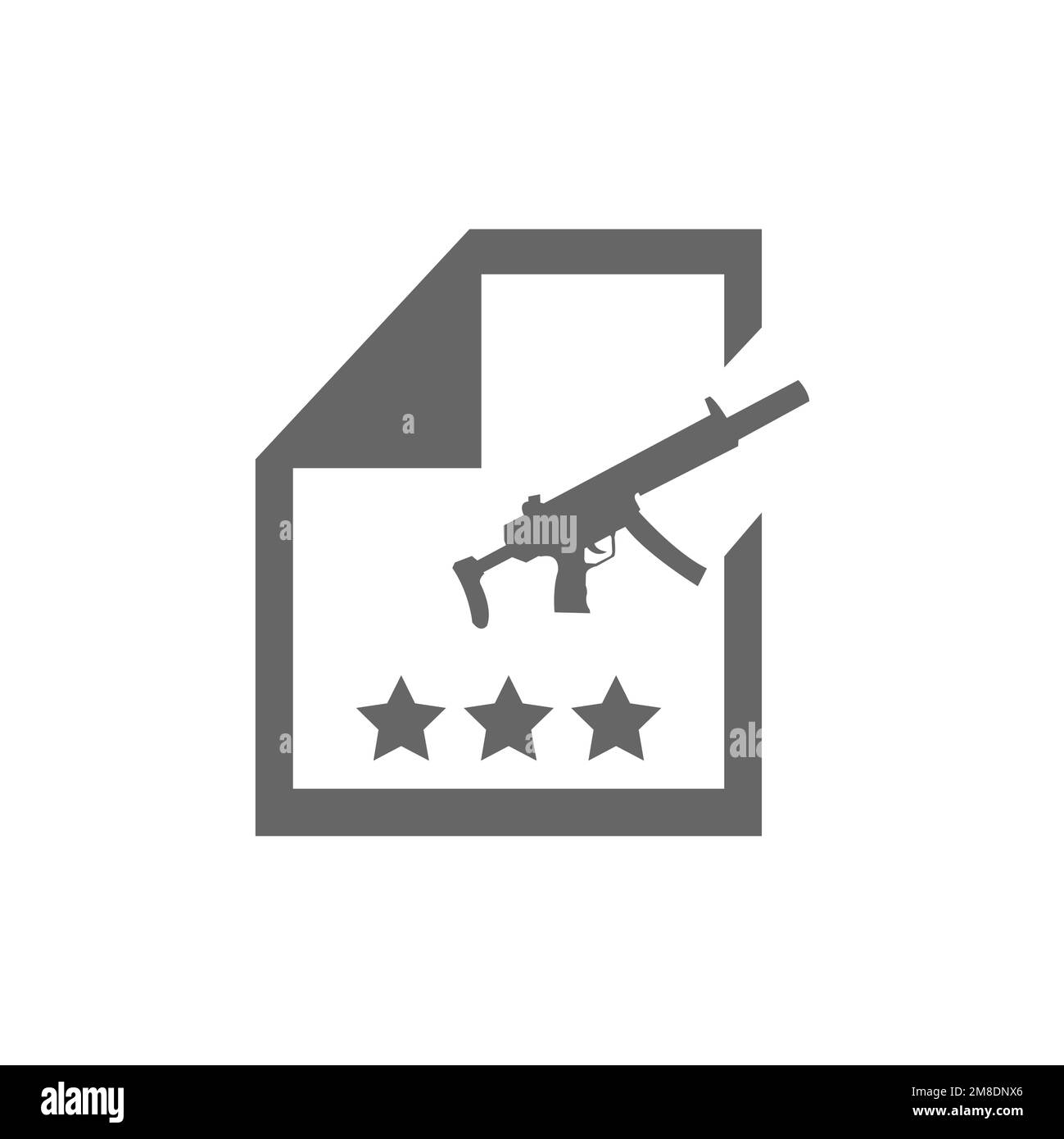 Icon of gun license, common graphic resources, vector illustrations ...