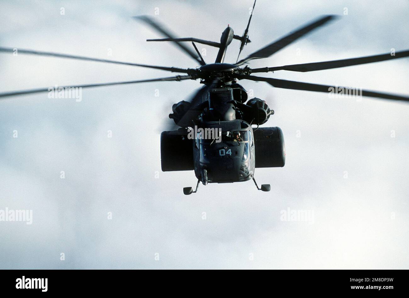 A Helicopter Mine Countermeasures Squadron 15 (HM-15) MH-53E Sea Dragon helicopter conducts mine ...