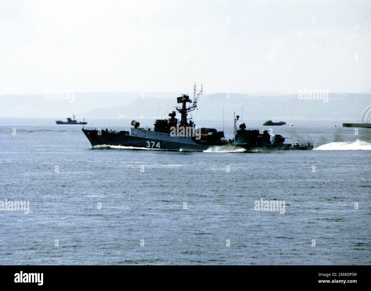 A port beam view of a Soviet Grisha V class light frigate underway ...