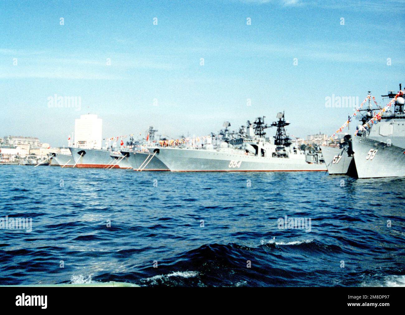 The guided missile cruiser USS PRINCETON (CG-59), right, and the guided ...