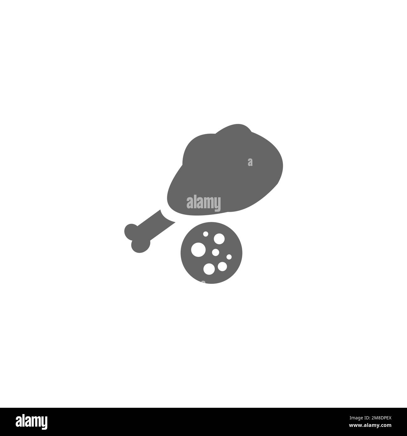 Chicken leg and sausage slice icons, common graphic resources, vector ...