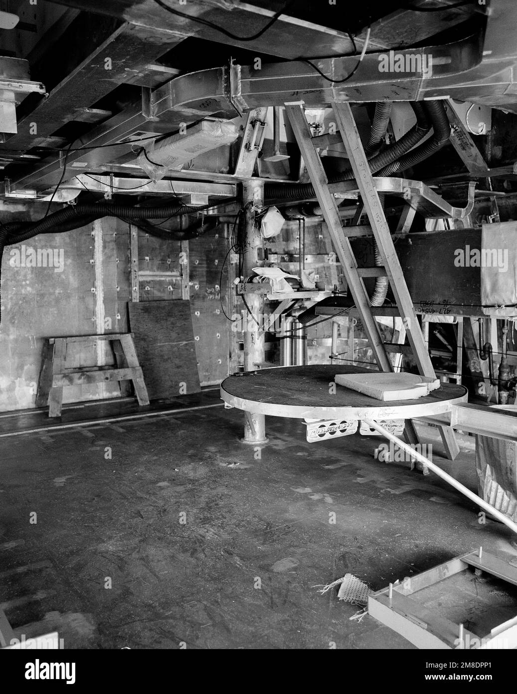 A view of Aegis radar room No. 4 aboard the guided missile cruiser Lake ...