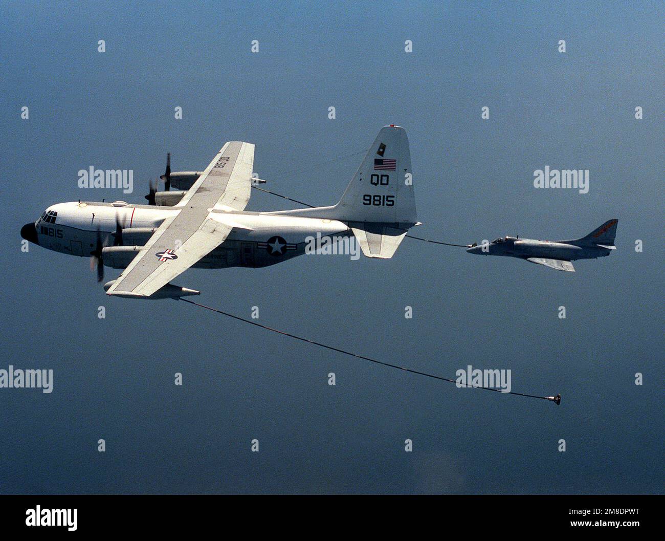 A Marine Refueler-Transport Squadron 152 (VMGR-152) KC-130F Hercules ...