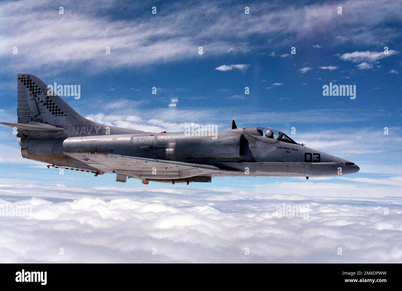 An air-to-air right side view of a Fleet Composite Squadron 5 (VC-5) A ...
