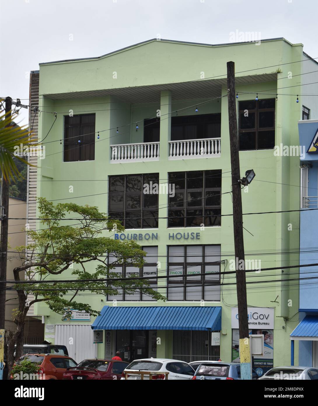Castries, St. Lucia- January 7, 2023- Bourbon House Stock Photo - Alamy