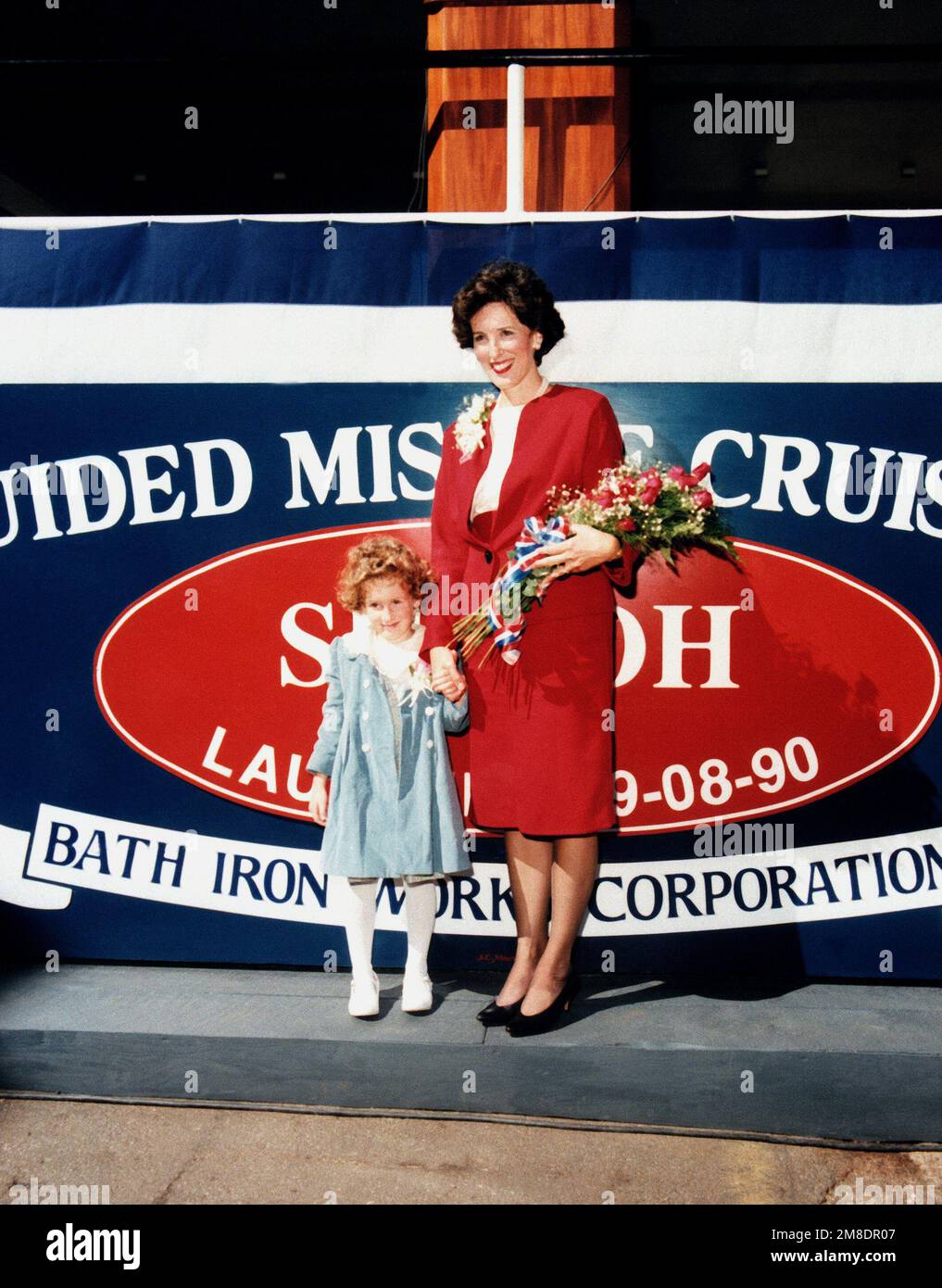 Sarah L. Ball, left, maid of honor, and Patricia A. Ball, ship's ...
