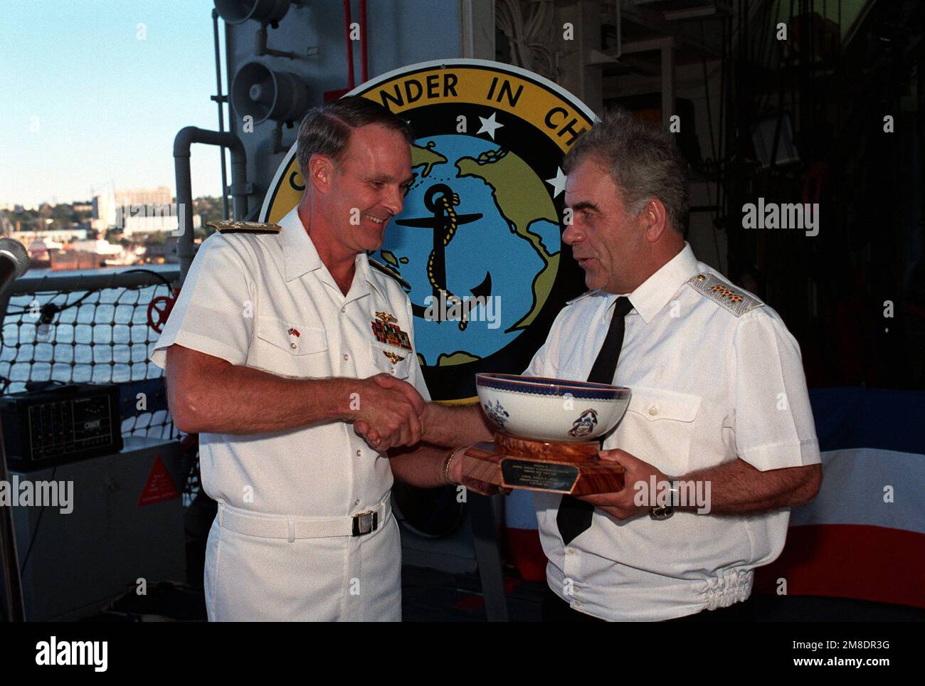Admiral Charles R. Larson, left, Commander in CHIEF, US Pacific Fleet ...