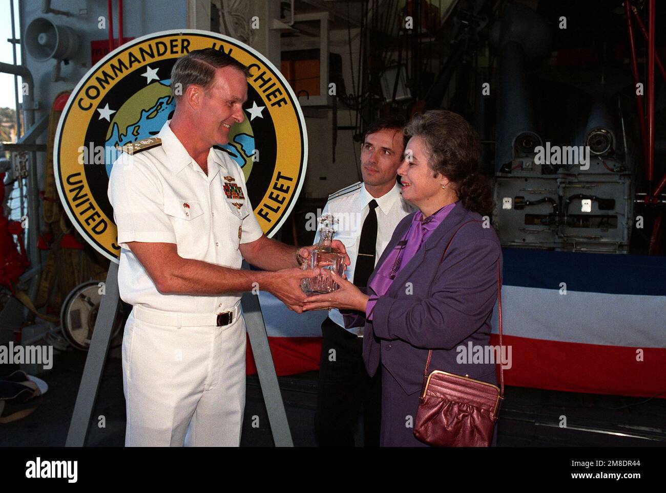 Admiral Charles R. Larson, left, Commander in CHIEF, US Pacific Fleet ...