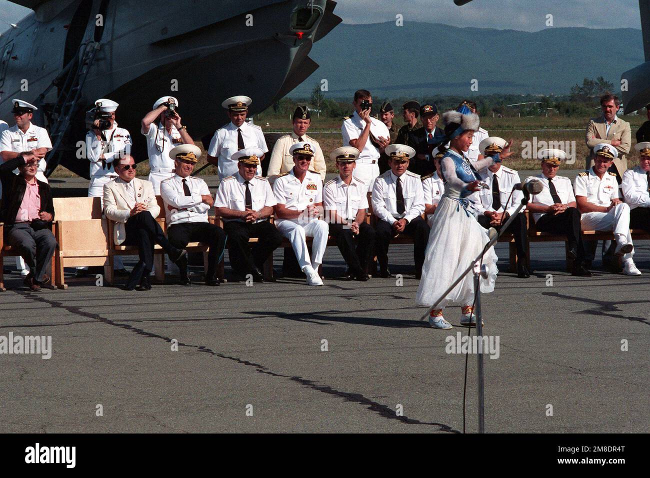 Admiral Gennadi Khvatov, seated fourth from left, Commander, Soviet ...