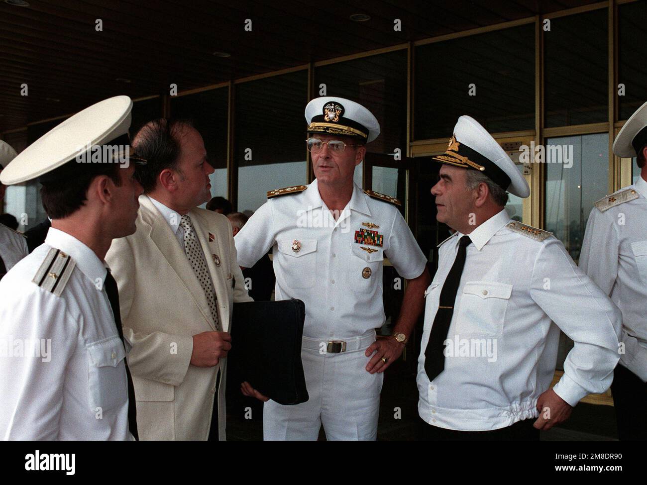 Admiral Charles R. Larson, Commander in CHIEF, US Pacific Fleet, speaks ...